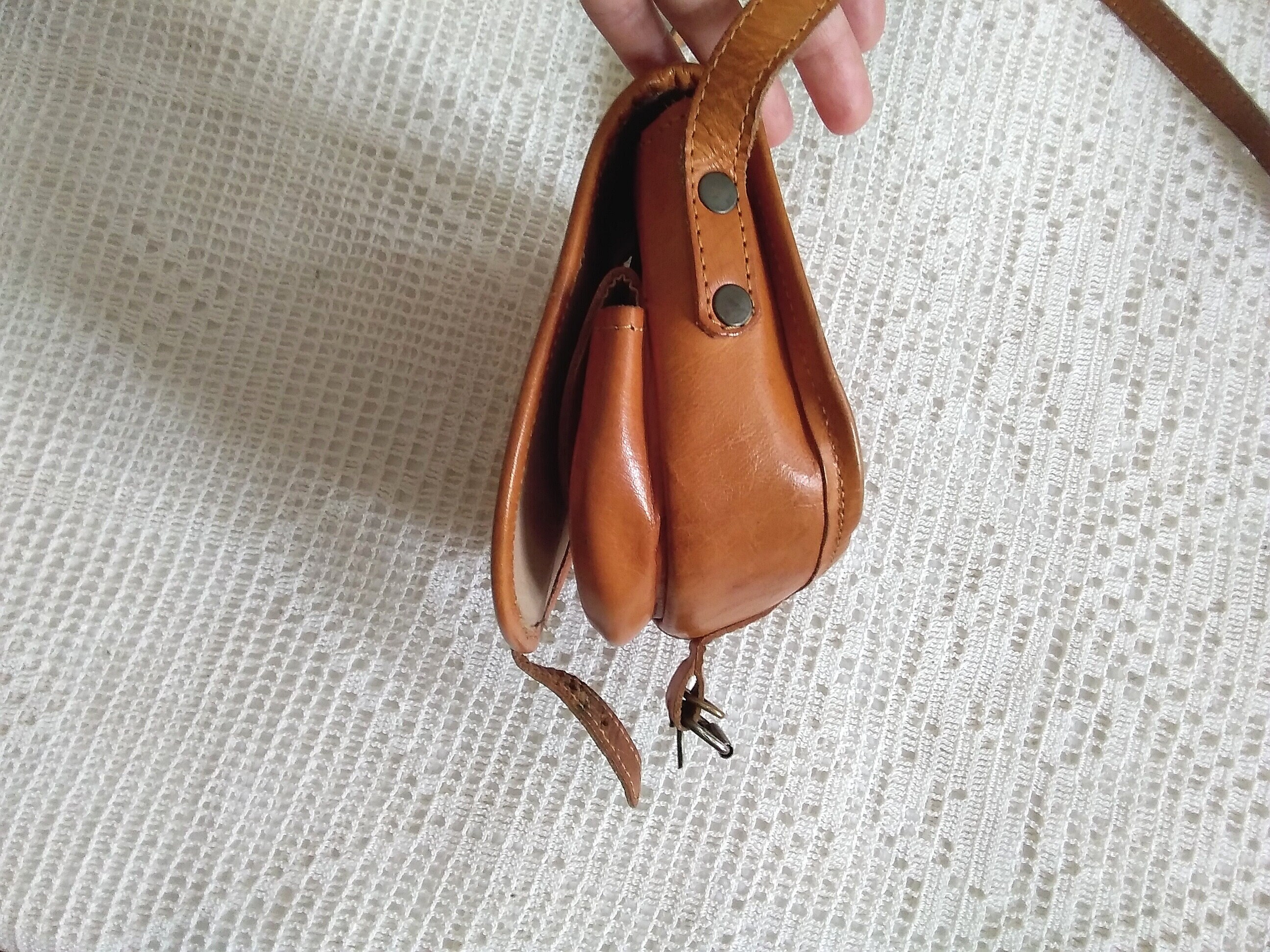 70s Real Leather Mini Bag Shoulder Purse Hippie Minimalist - Etsy