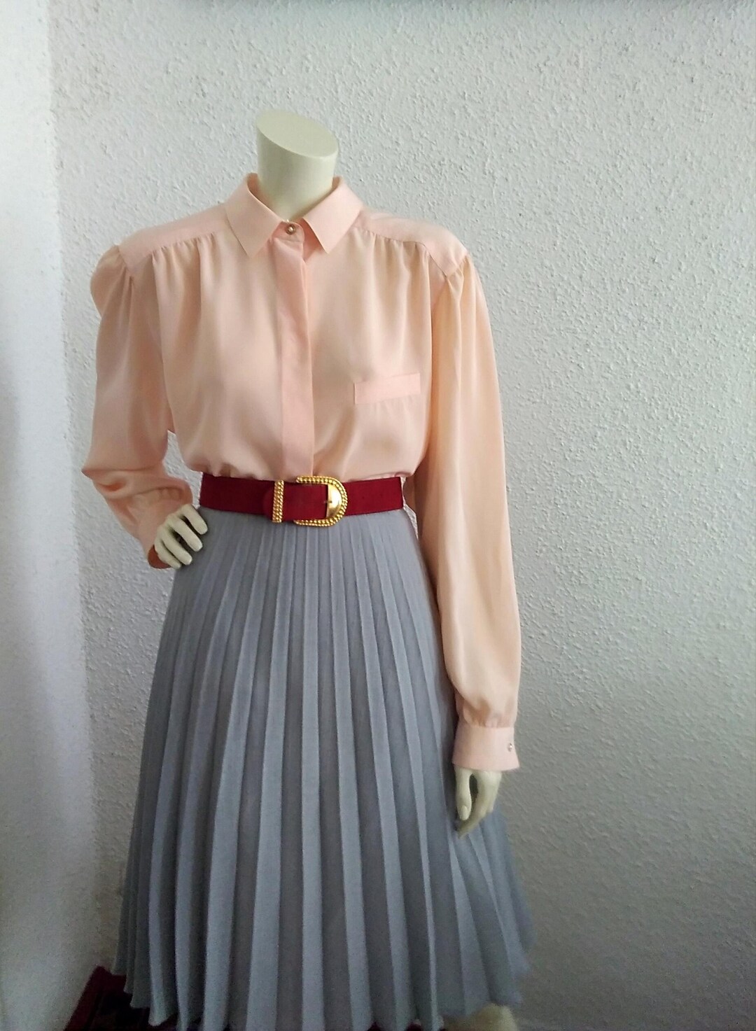 80 Minimalist Blouse Simple Pastel Orange Blouse Spring Blouse Elegant ...