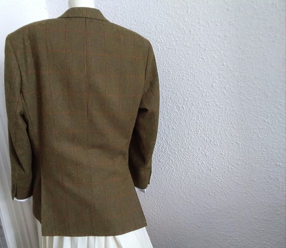 80s men tweed blazer luxury classic elegant english b… - Gem