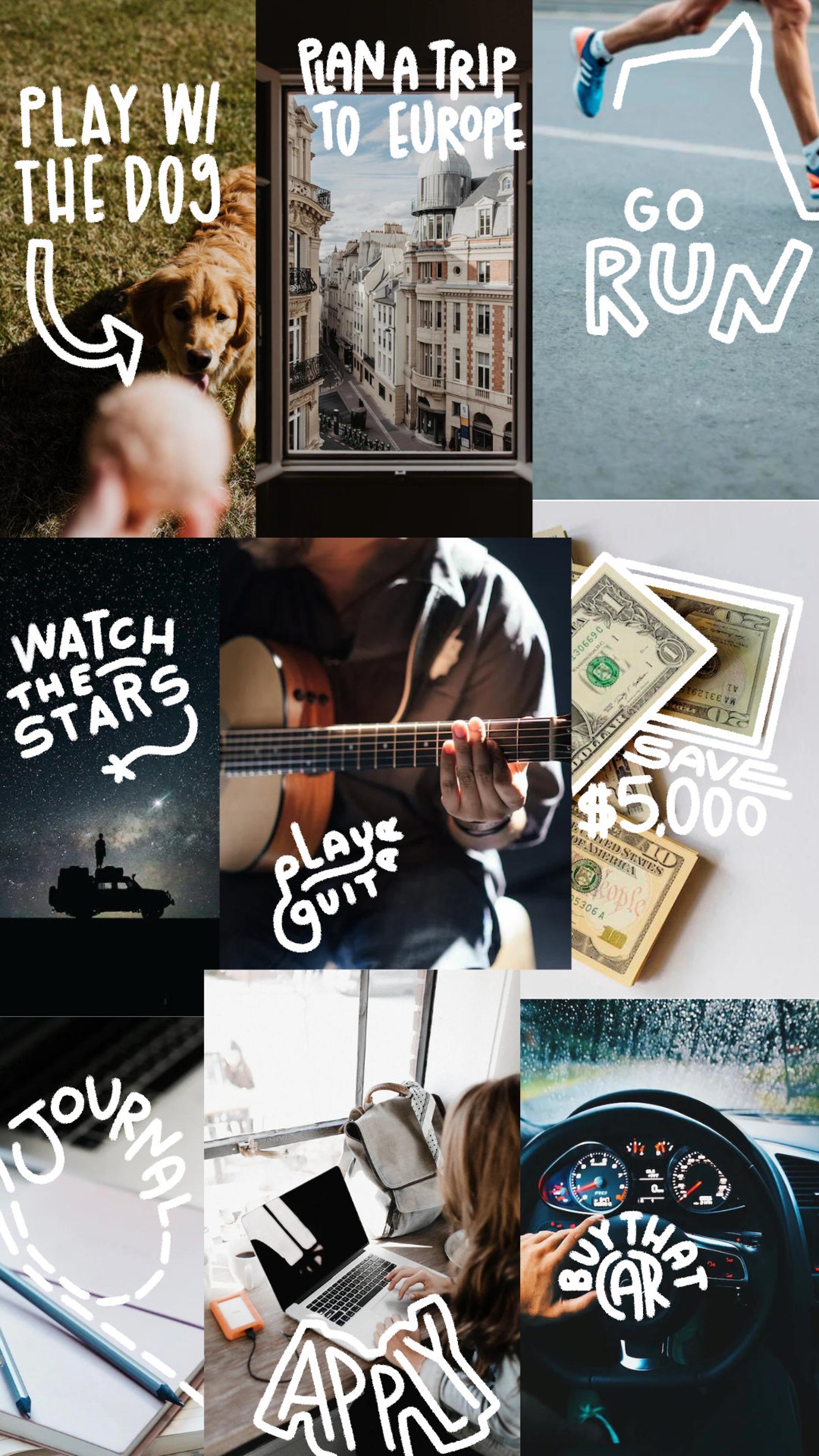 2024 Custom Vision Board Phone Wallpaper I Custom Vision Board I Lock ...