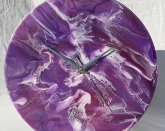 Epoxy resin clock | Etsy