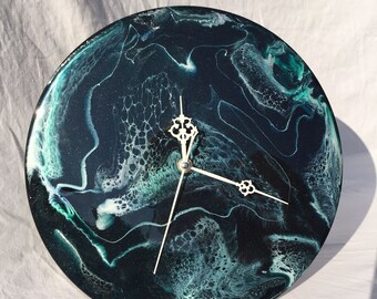 Epoxy resin clock | Etsy