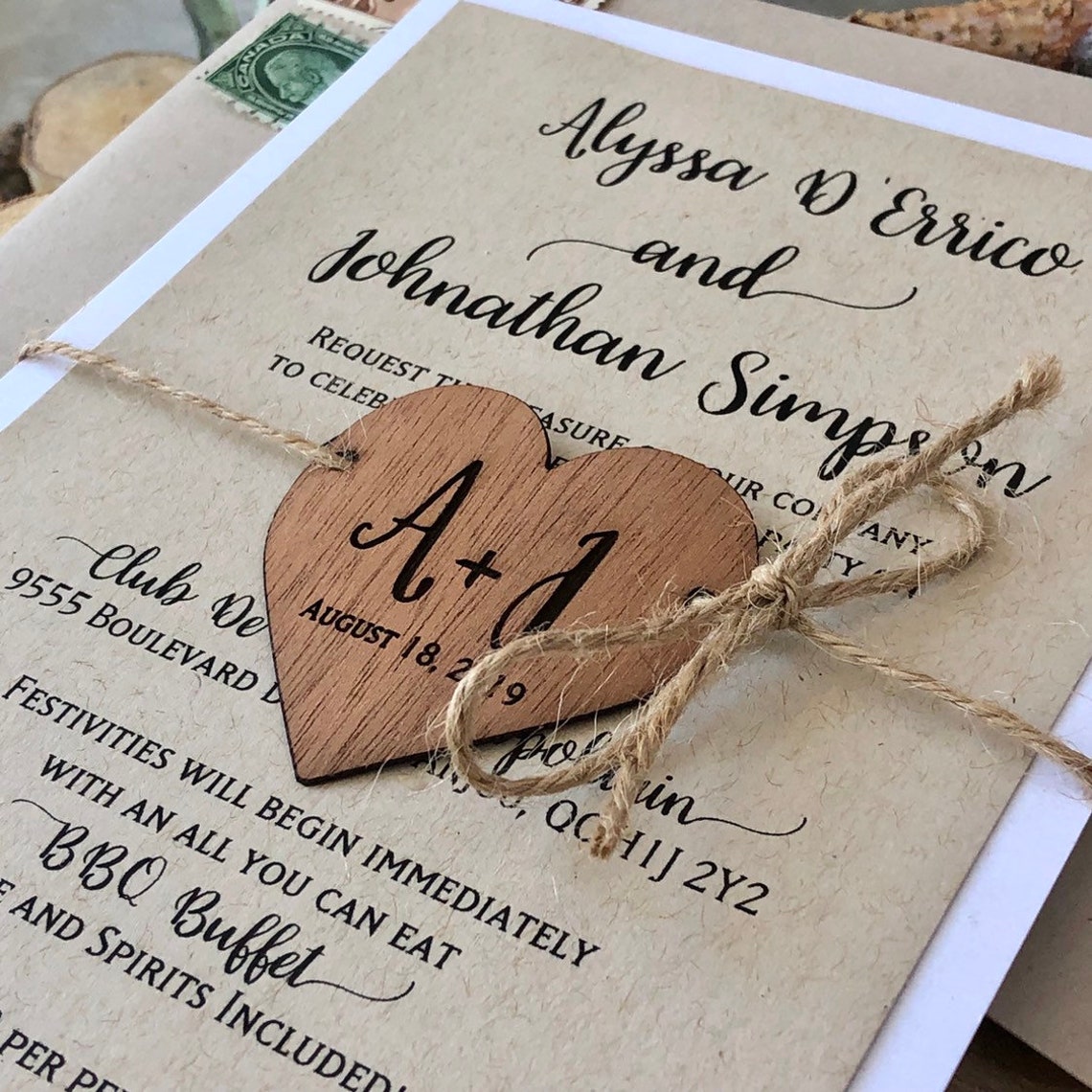 Rustic Wedding Invitation, Country Wedding Invitation, Barn Wedding ...