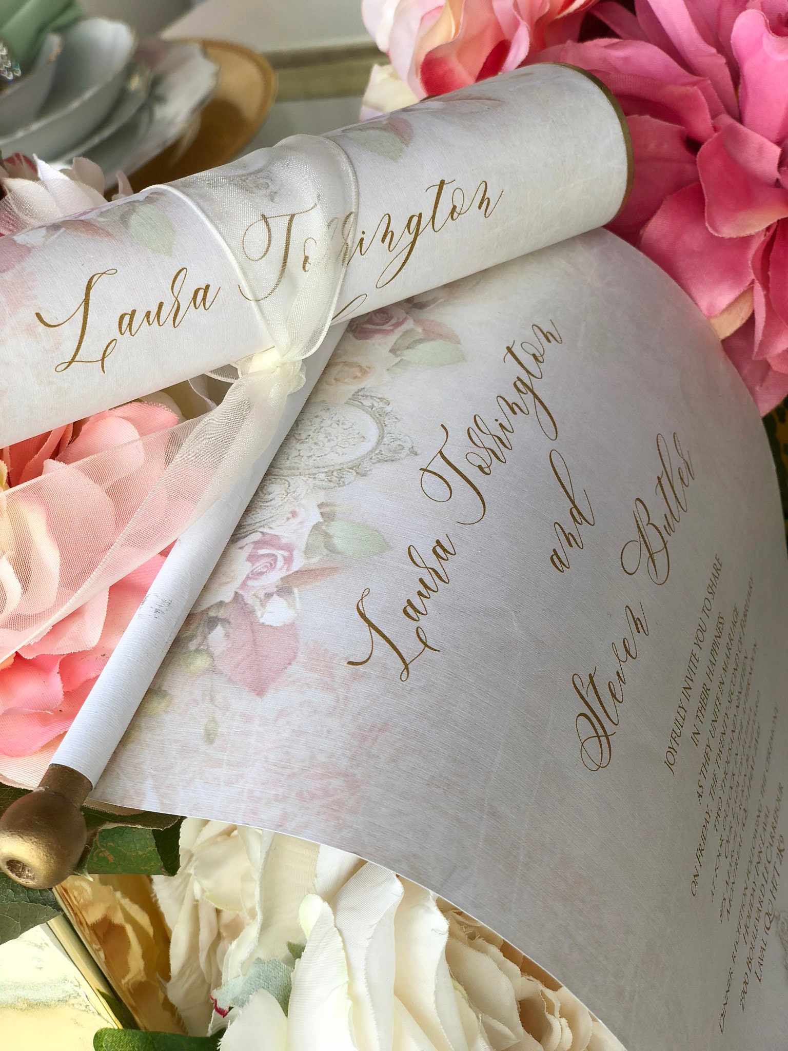 Wedding Scroll Invitation, Scroll Invitation, Boxed Wedding Invitations ...