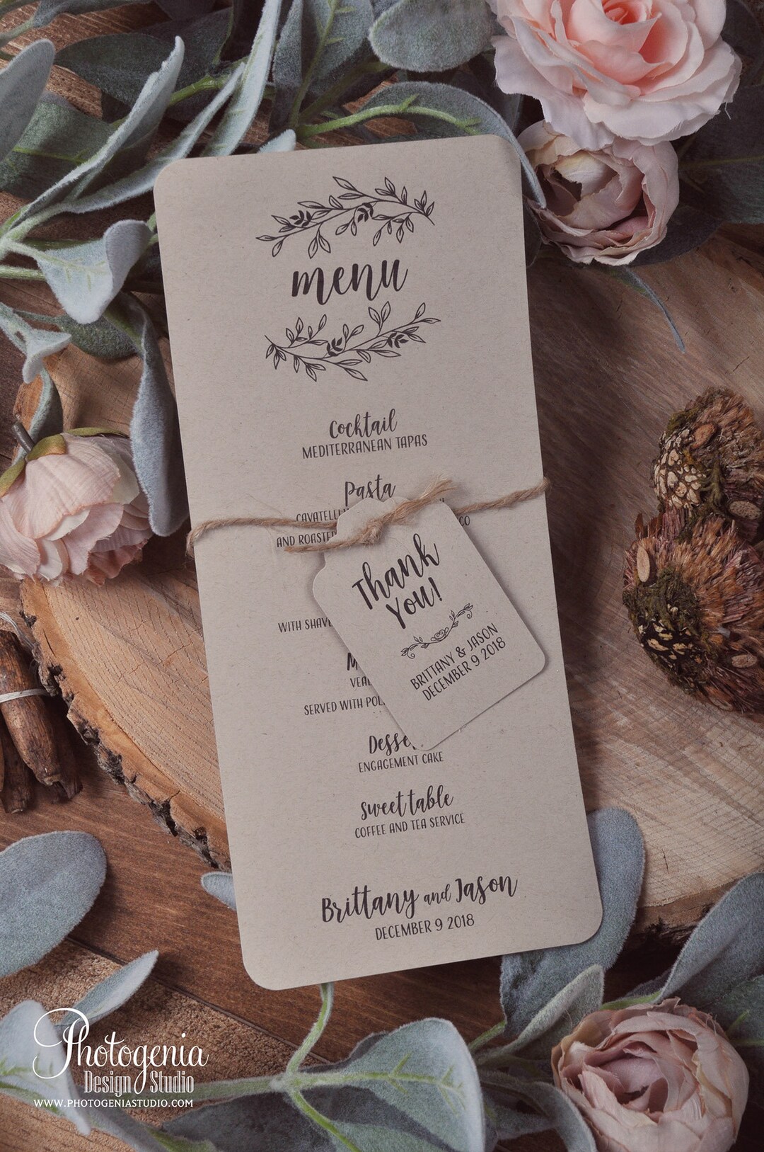 Rustic Wedding Menu, Kraft Wedding Menu, Wedding Menu - Etsy