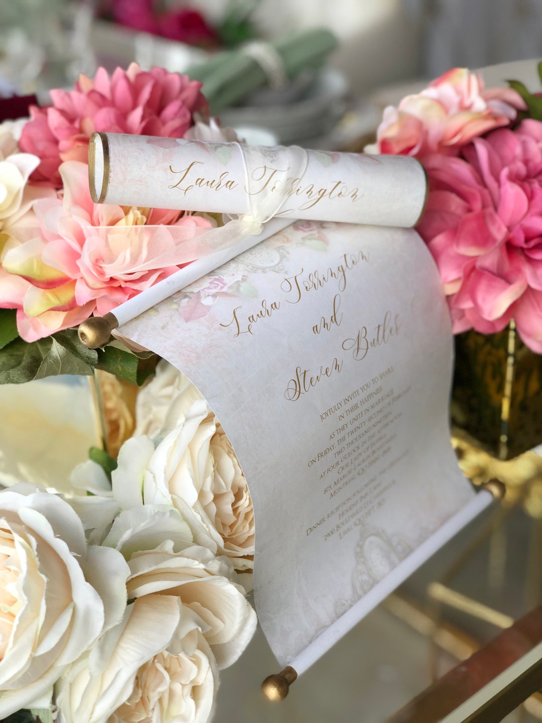 Wedding Scroll Invitation, Scroll Invitation, Boxed Wedding Invitations ...