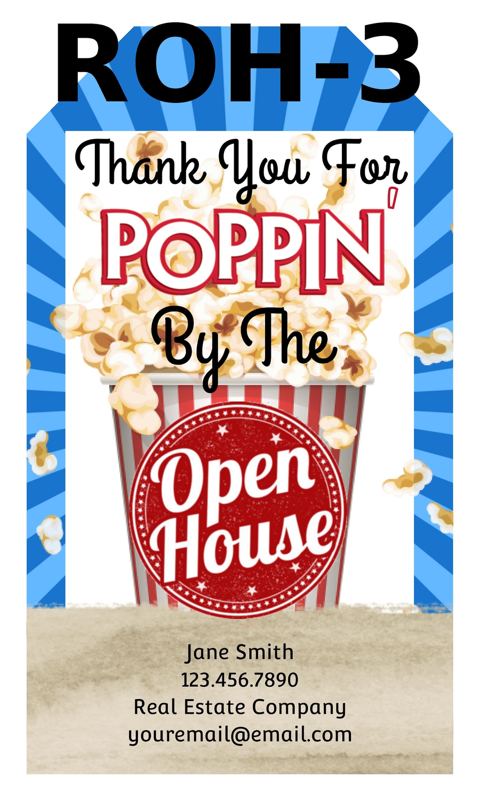 Pop by Tags Open House Thank You for Poppin by Popcorn Tag Open House ...