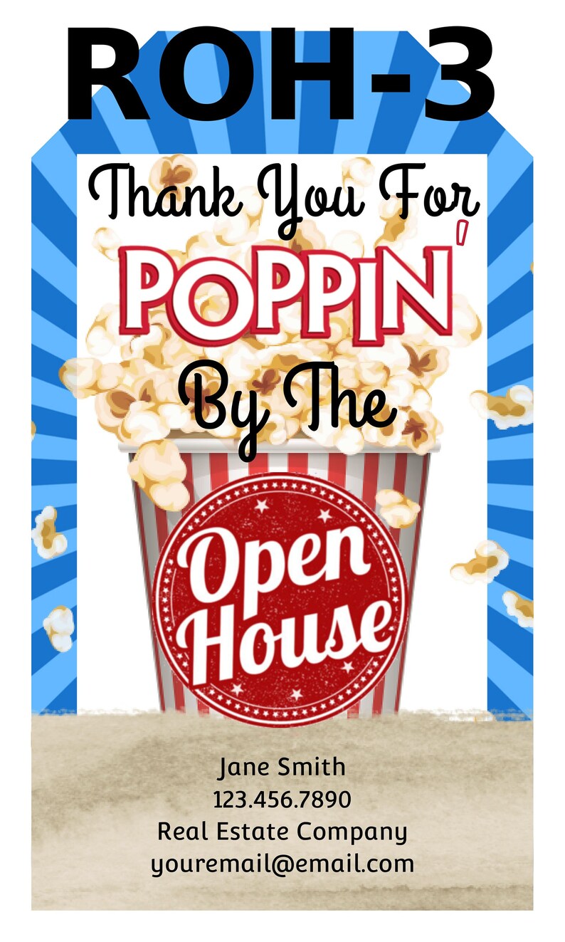 Pop by Tags Open House Thank You for Poppin by Popcorn Tag Open House ...