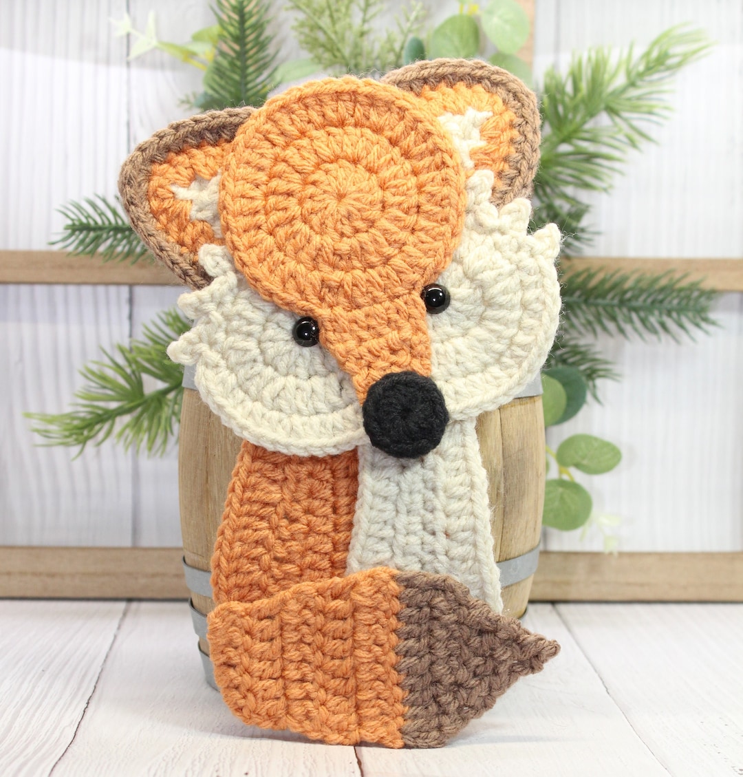 Crochet Fox Applique Crochet Fox Applique Fox Applique Crochet Baby Fox ...