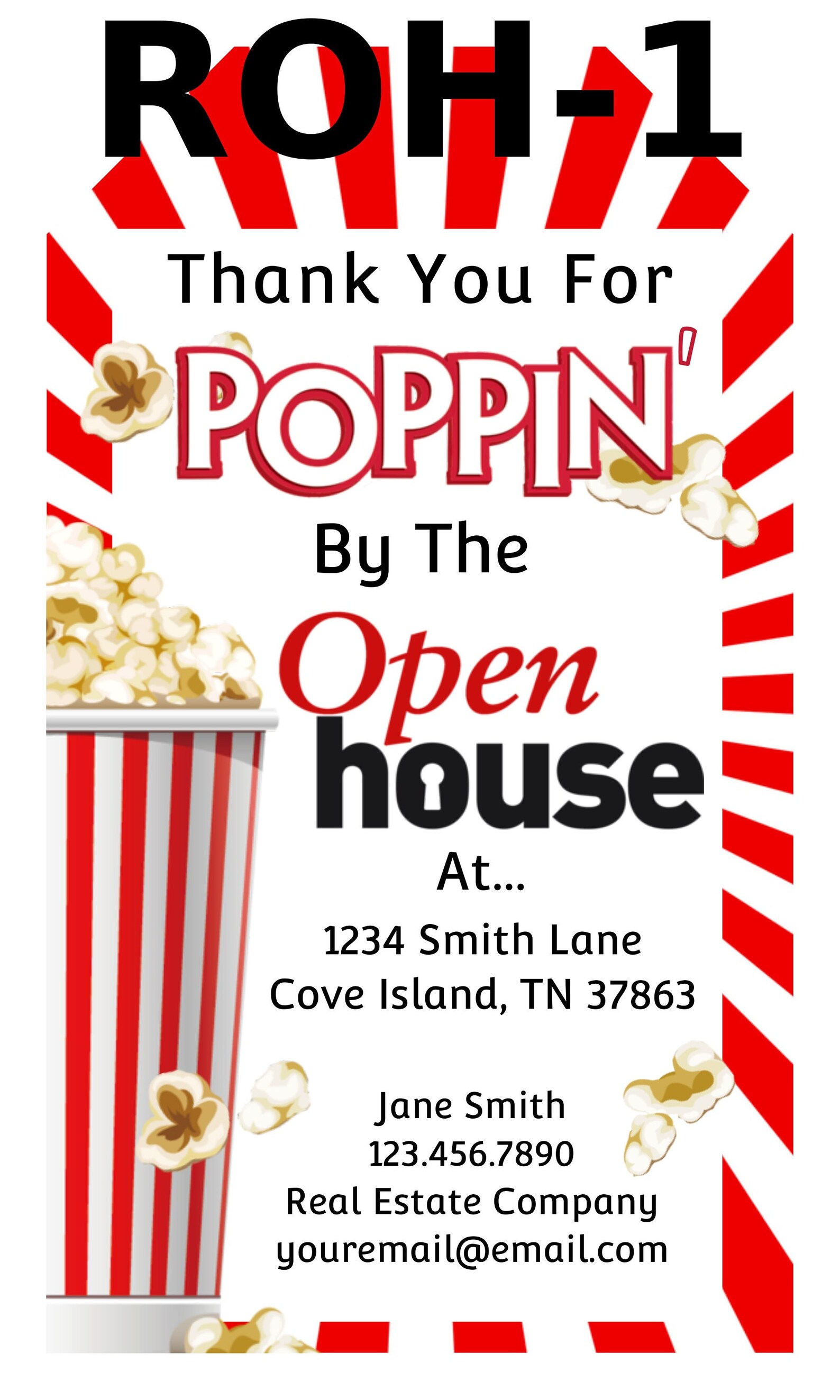 Pop by Tags Open House Thank You for Poppin by Popcorn Tag Open House ...