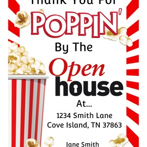 Pop by Tags Open House Thank You for Poppin by Popcorn Tag Open House ...