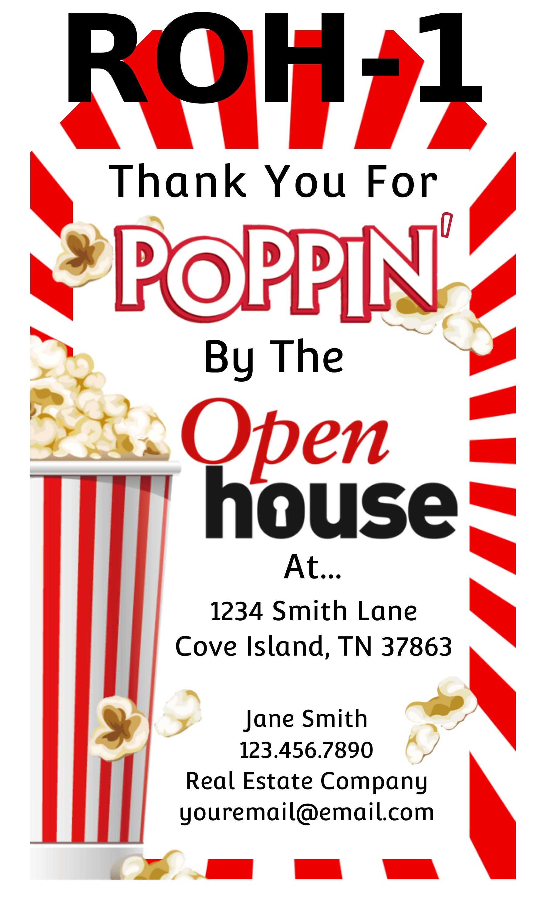 Pop by Tags Open House Thank You for Poppin by Popcorn Tag Open House ...