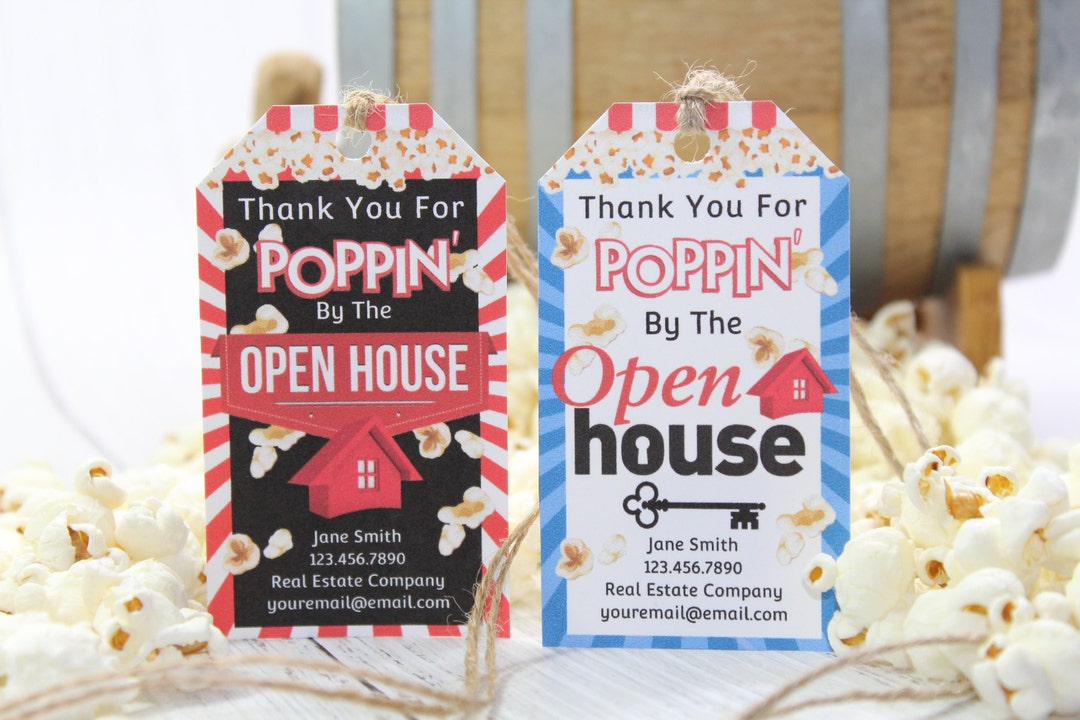 Pop by Tags Open House Thank You for Poppin by Popcorn Tag Open House ...