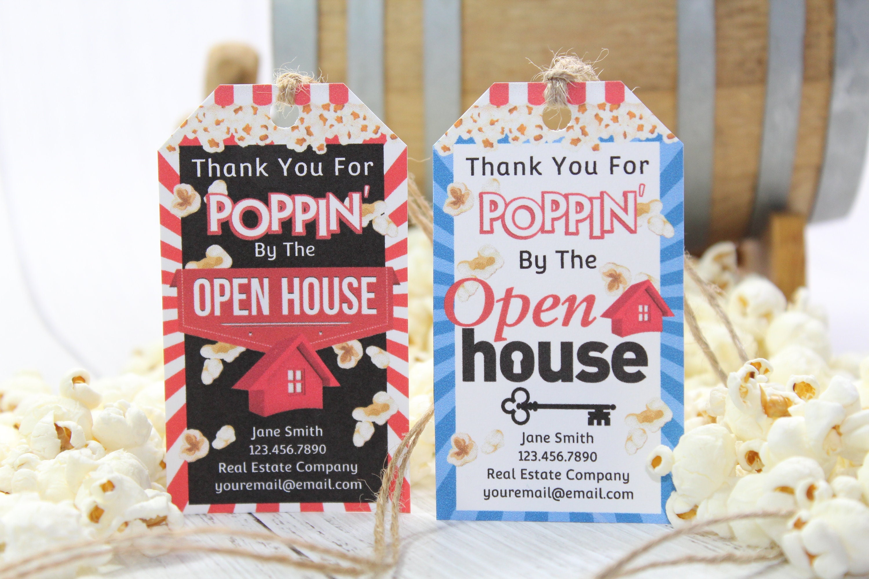 Pop by Tags Open House Thank You for Poppin by Popcorn Tag Open House ...