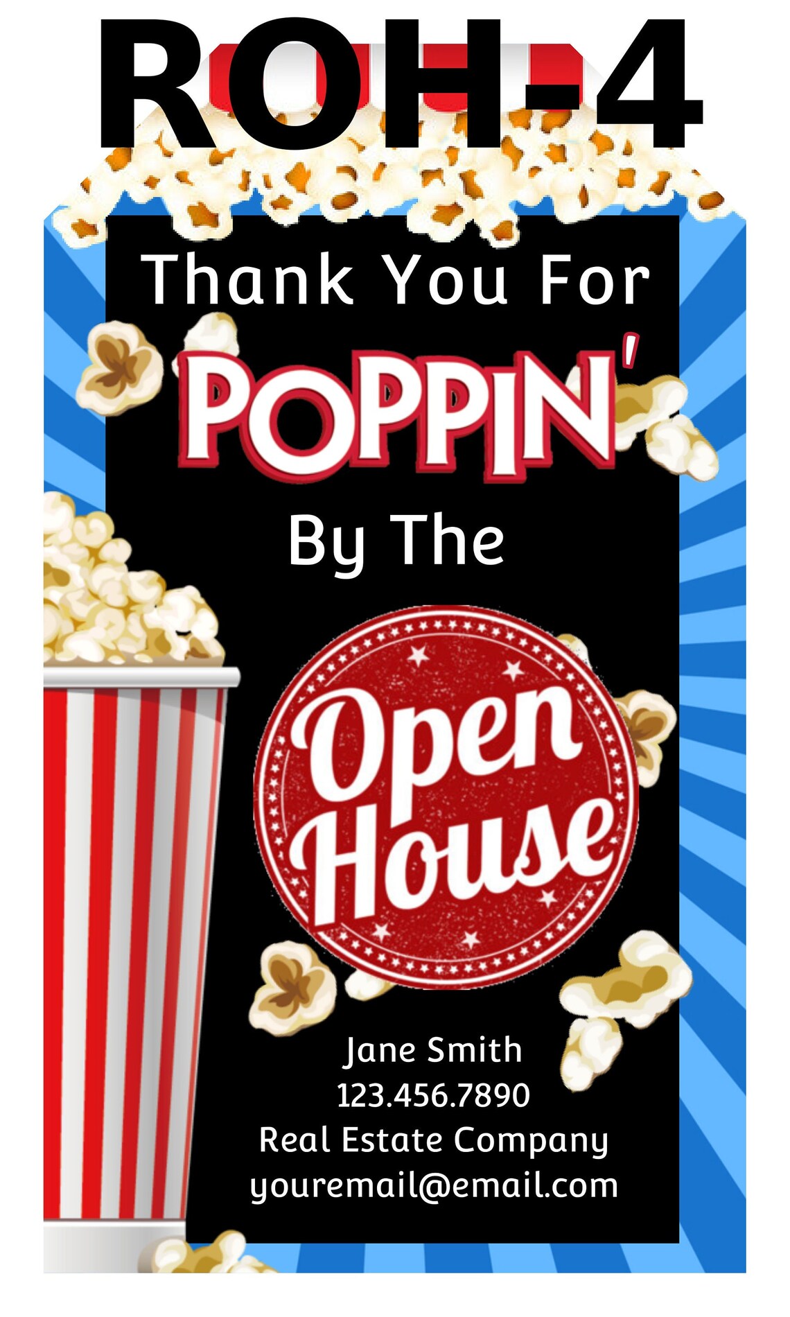 Pop by Tags Open House Thank You for Poppin by Popcorn Tag Open House ...