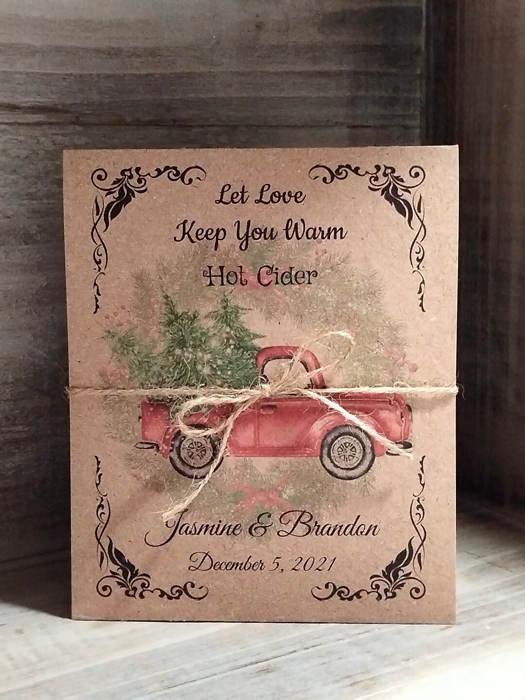 Wedding Hot Cider Christmas Favors Hot Cider Christmas Favors Wedding ...