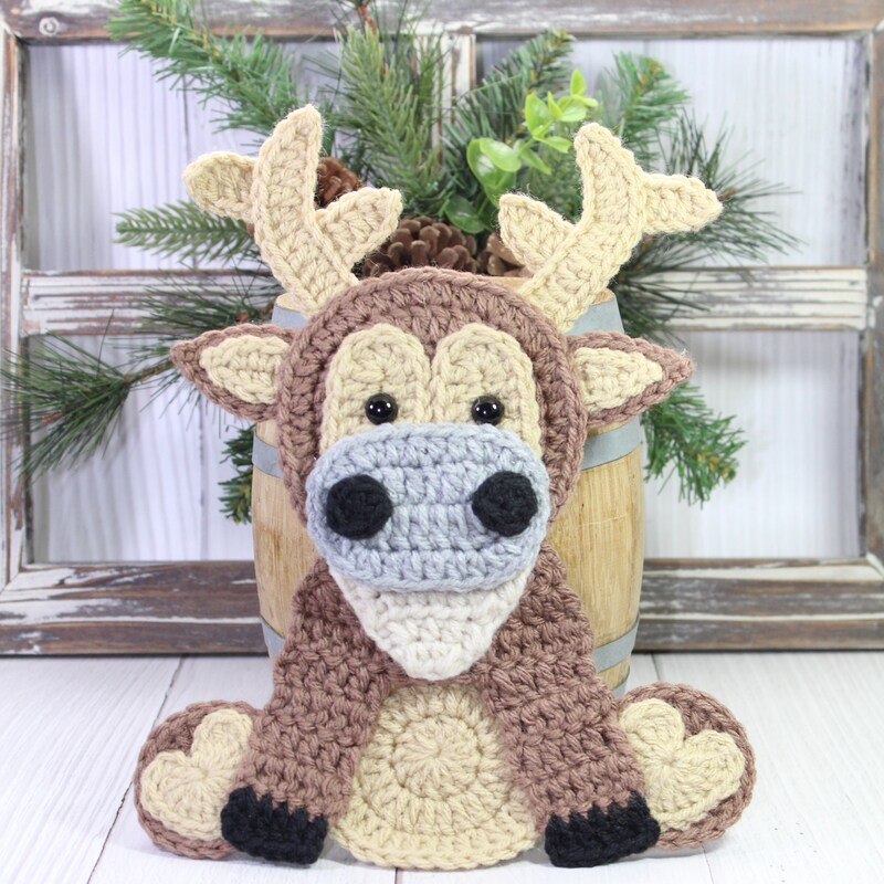 Reindeer Applique - Etsy