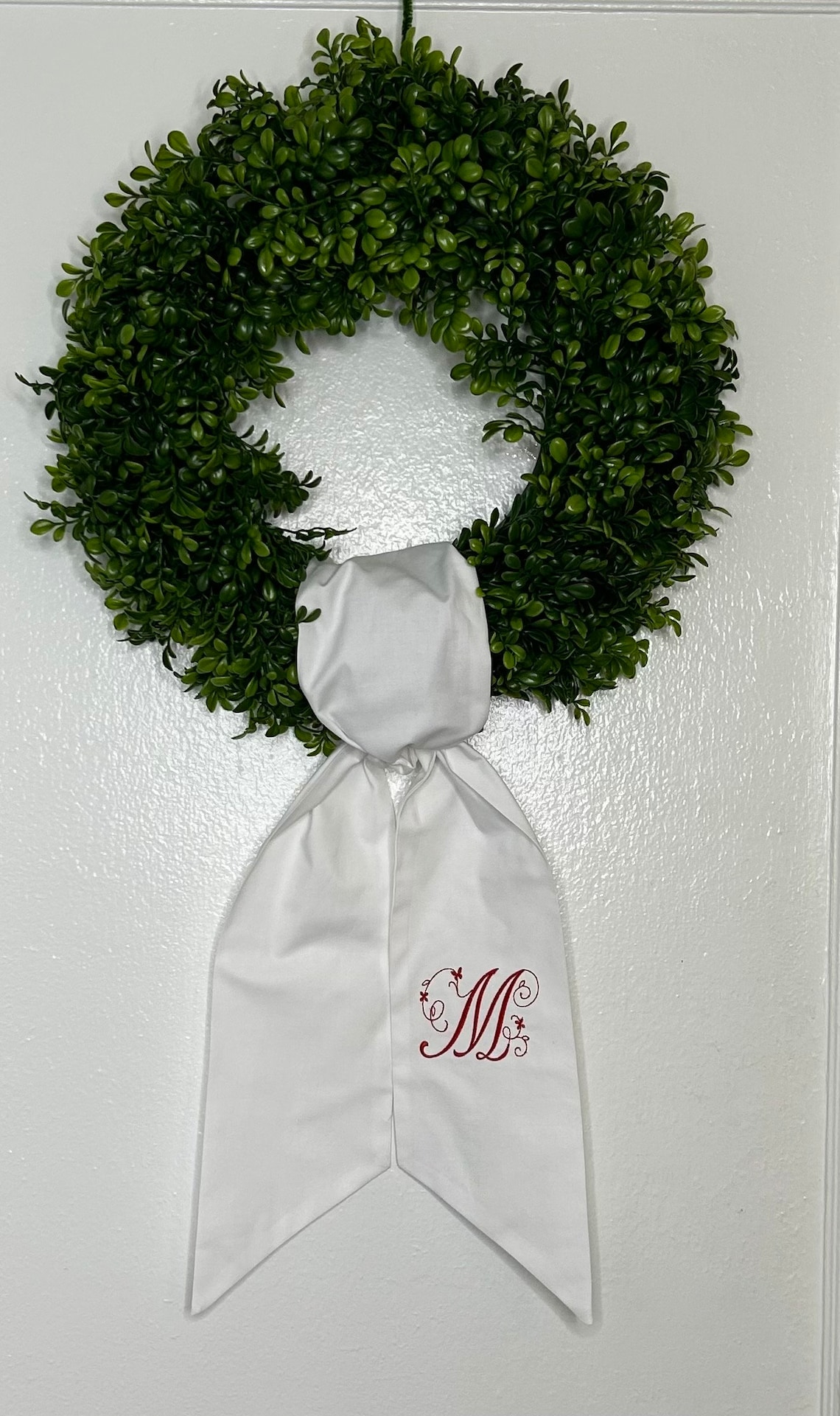 Monogram Personalized Wreath Sash Embroidery Sash for Monogram - Etsy