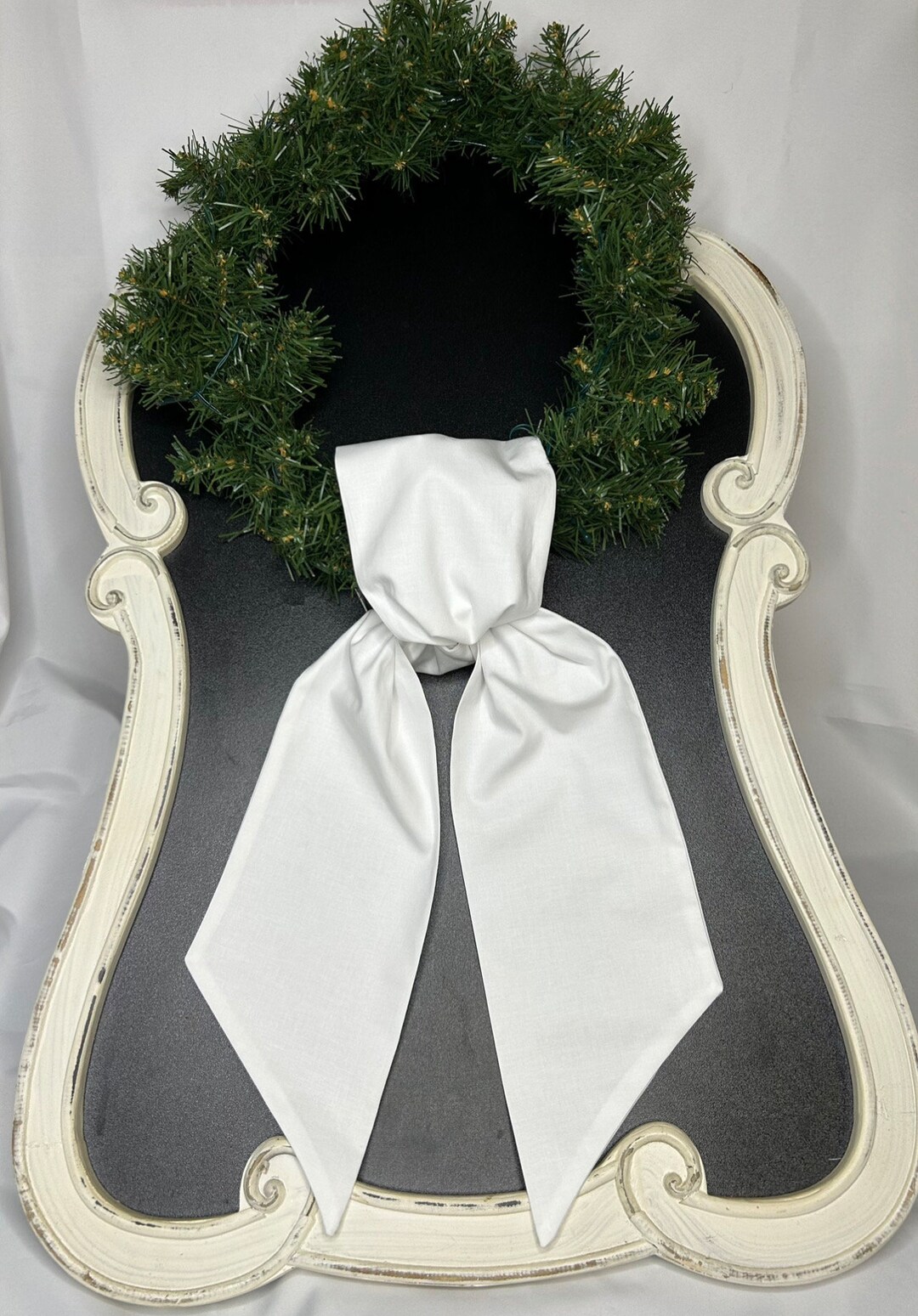 Blank Wreath Sash for Embroidery Sash for Monogram Blank Sash White ...