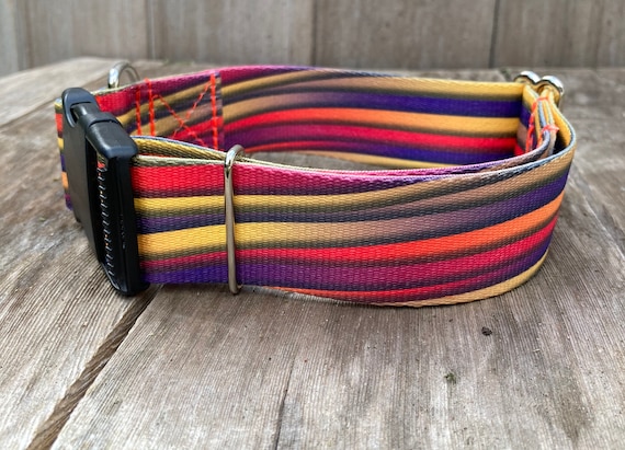 Extra Wide Dog Collar Sunset Waves Dog Collar Abstract Fall - Etsy