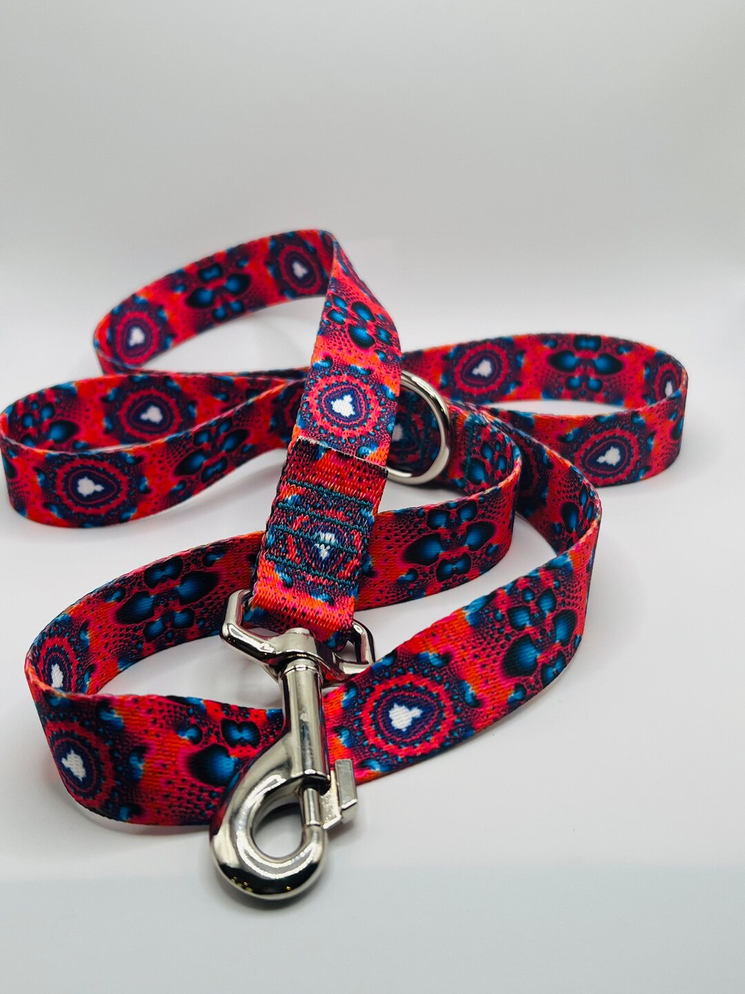 4 Foot or 6 Foot or 8 Foot Dog Leash, Trippy Pink Dog Leash, Traffic ...