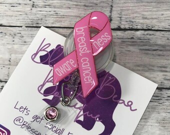 Pink Ribbon Nurse Badge - Etsy