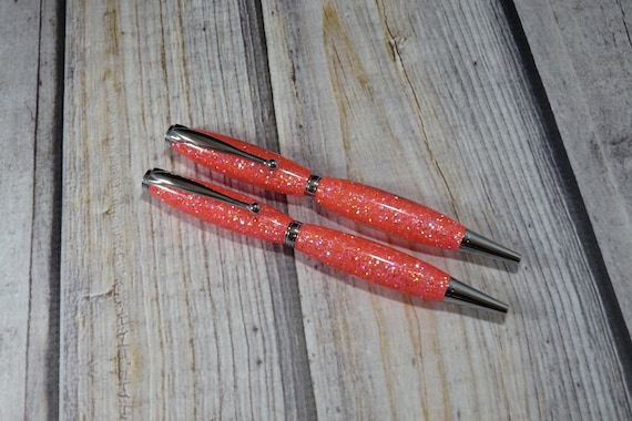 Craft Supplies & Tools Unique Glittery Red Epoxy Resin And Wood Hand ...