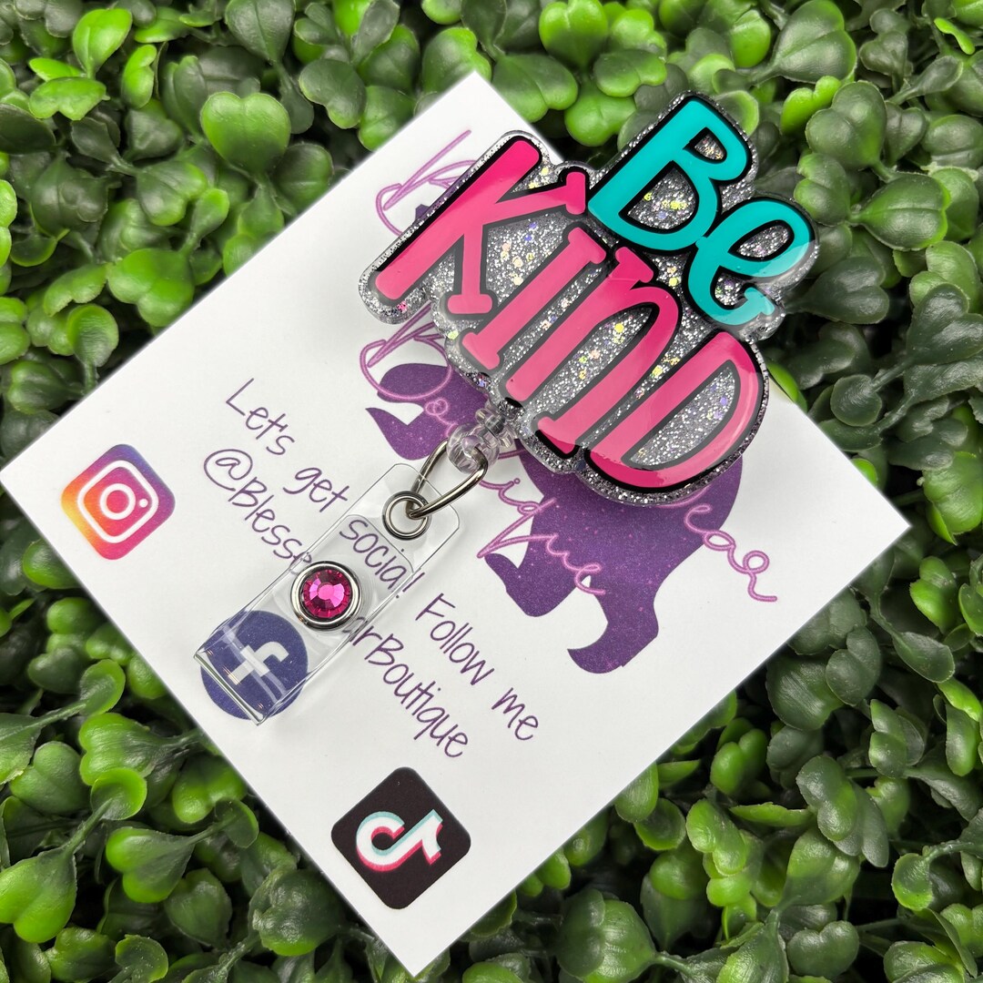 Be Kind Badge Reel | Kindness Badge Holder - Etsy