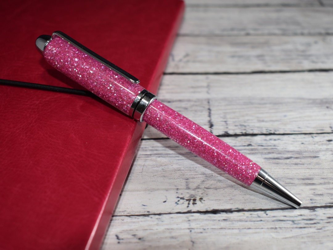 Pink Glitter Ballpoint Pen Pink Glitter Planner Pen Hand - Etsy