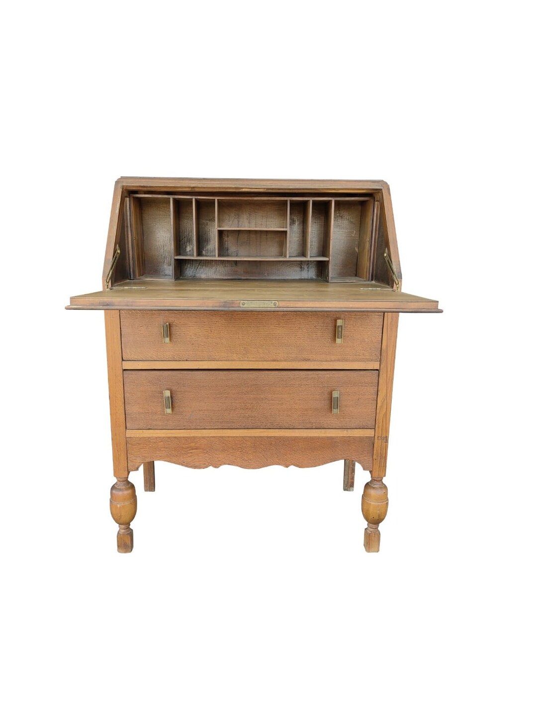 Practical and Light Desk, Secretary, Drawers, in Wood, Vintage, Antique ...