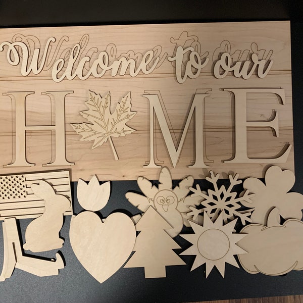 Interchangeable Welcome Sign - Etsy