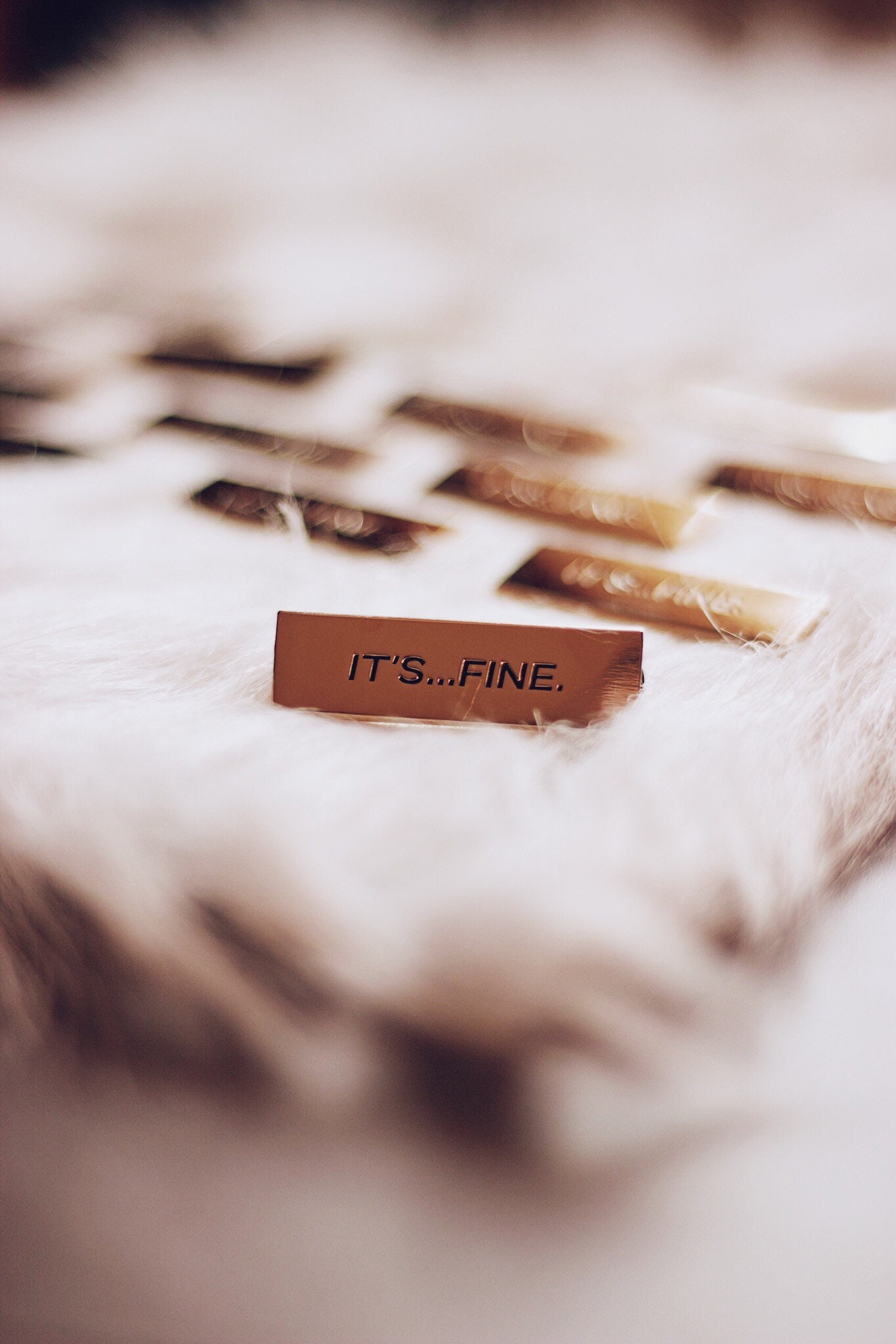 It's Fine Original Enamel Pin Text Pins, Gold Pin, Optimism Pin ...