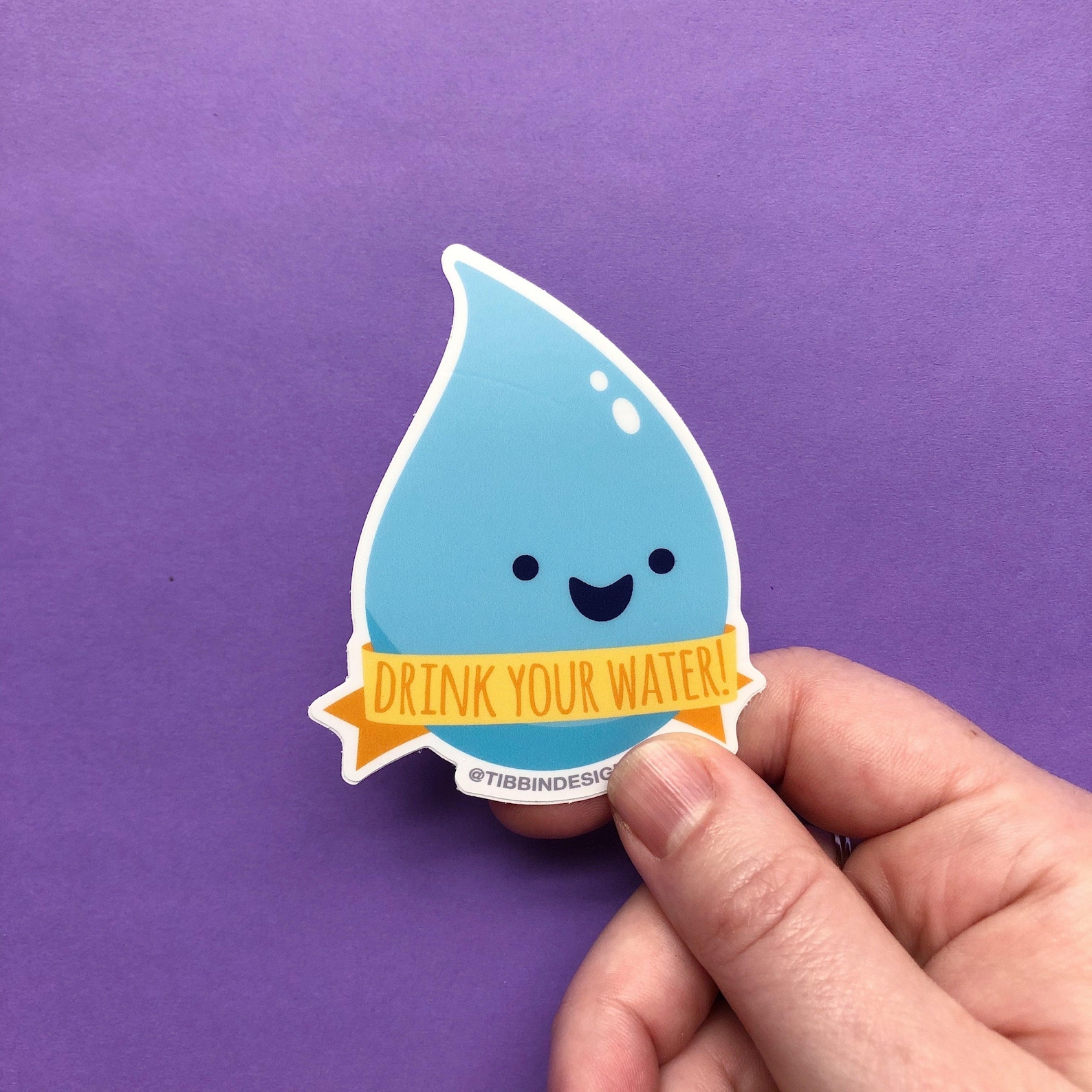 Drink Your Water Vinyl Sticker | Laptop Water Bottle Sticker Hydration ...