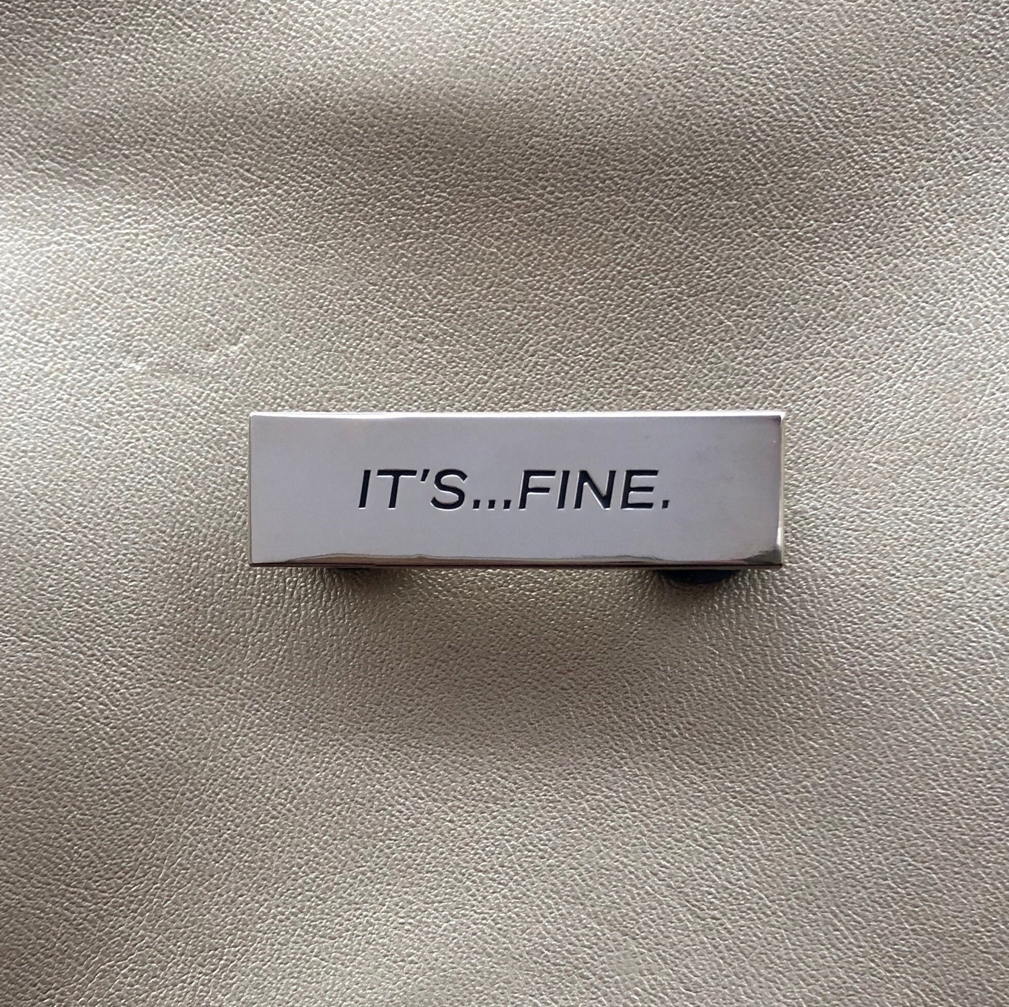 It's Fine Original Enamel Pin Text Pins, Gold Pin, Optimism Pin ...