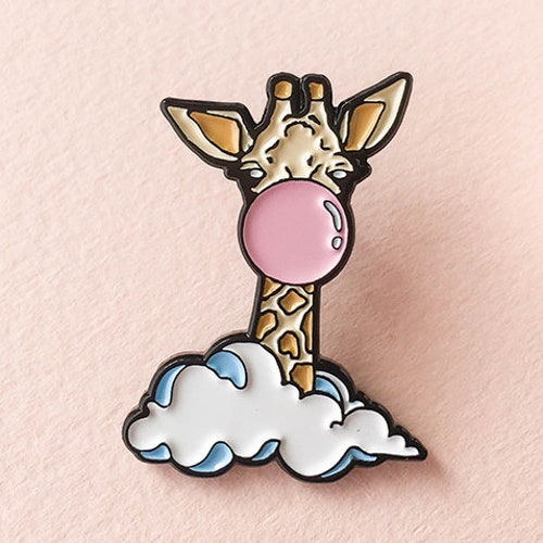 Cute and Funny Giraffe Hard Enamel Pin - Etsy