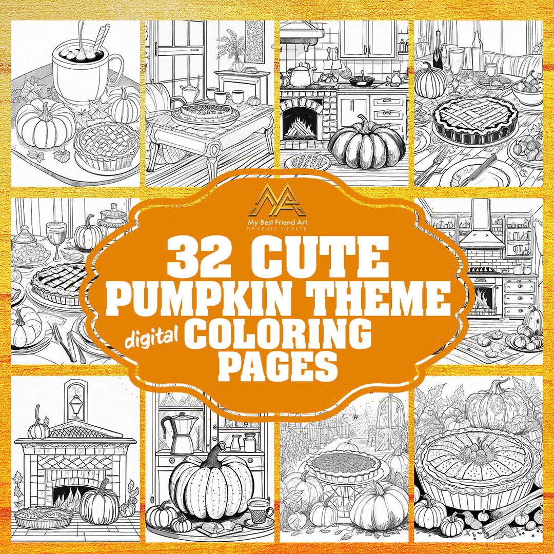32 !digital! Cute Pumpkin Themed Coloring Pages, Printable Mindset ...