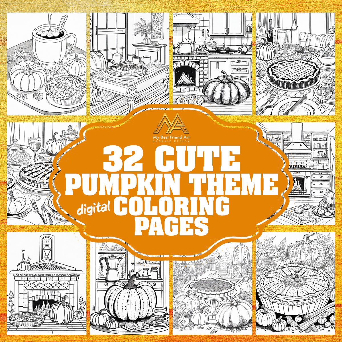 32 !digital! Cute Pumpkin Themed Coloring Pages, Printable Mindset ...