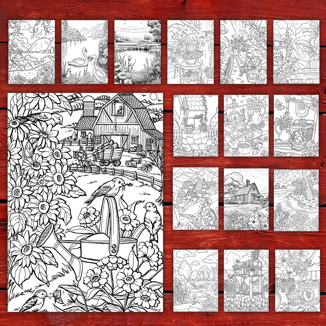 40 !digital! Cute 4 Seasons: Spring Coloring Pages, Printable Mindset ...