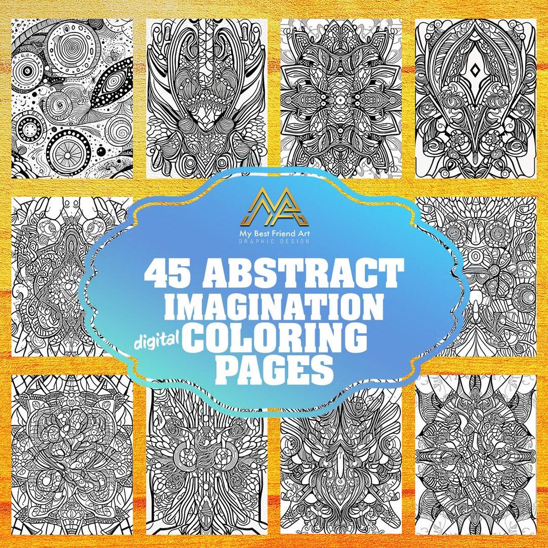 45 !digital! Abstract Imagination Design Coloring Pages, Printable ...