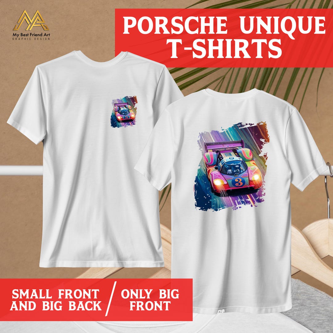 Unique Porsche T-shirt – Classic Sports Car Tee – Racing Speed Graphic ...