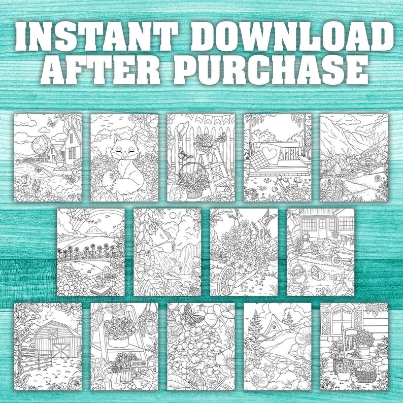 40 !digital! Cute 4 Seasons: Spring Coloring Pages, Printable Mindset ...