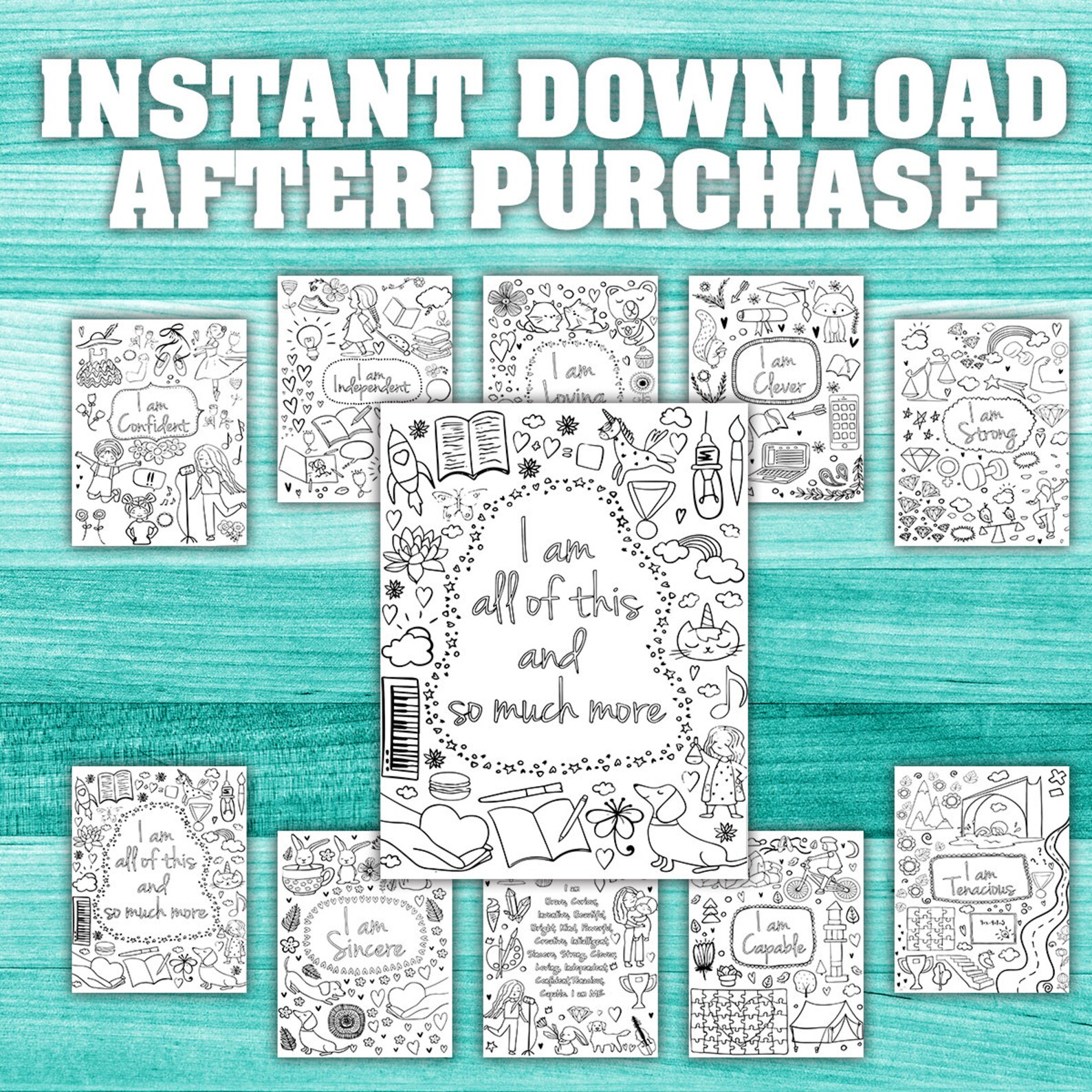 20 !digital! "this is Me" Girl & Woman Coloring Pages, Printable ...