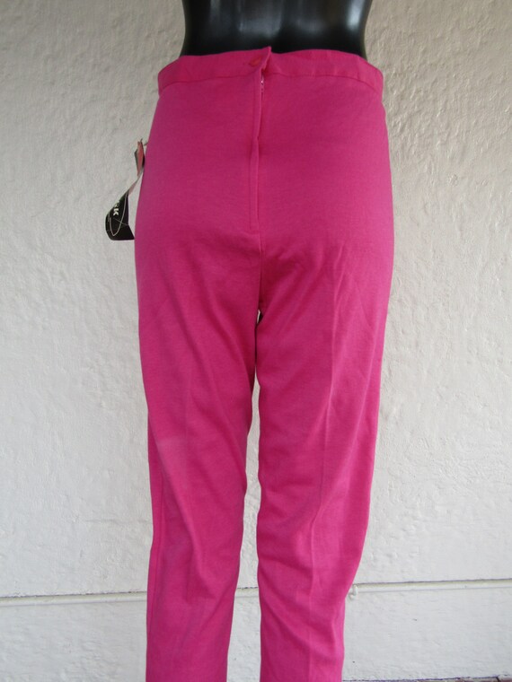 Pink High Waisted Stirrup Pants/ Medium/Large/ 80's F… - Gem