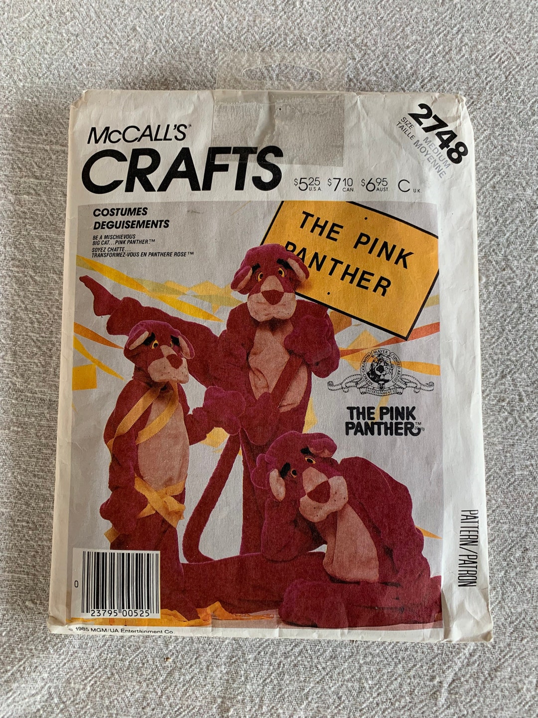 The Pink Panther Pattern 2748 / Mccall's Crafts / Medium / 80's Fashion ...