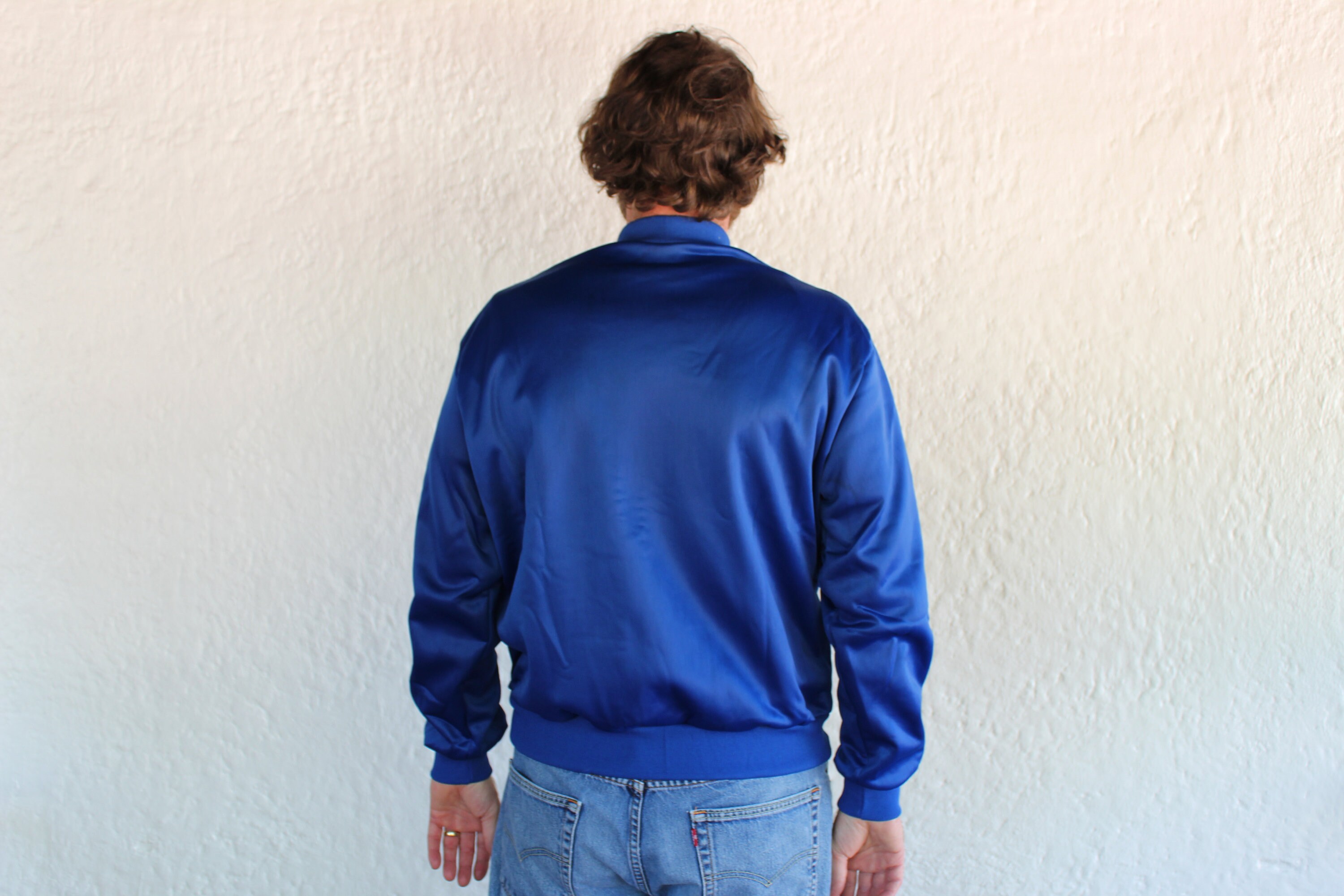 Blue Jacket with White and Red V/ Large and Extra Large/ | Etsy