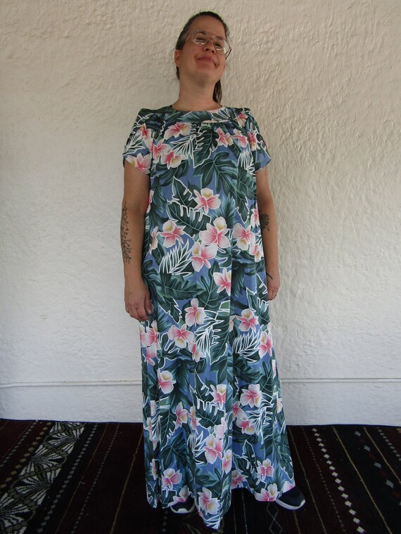 vintage hawaiian muumuu 1990s - Gem