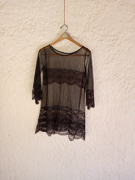 Black Lingerie Nightie Small 50s And 60s Fashion … Gem