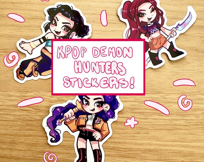 KPOP Demon Hunters | HUNTRIX Chibi Stickers - Etsy UK