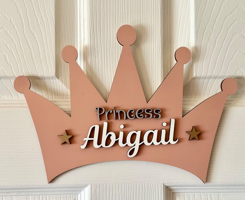 Princess Crown Door Sign, Princess Crown Room Sign, Princess Nursery ...