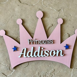 Princess Crown Door Sign, Princess Crown Room Sign, Princess Nursery ...